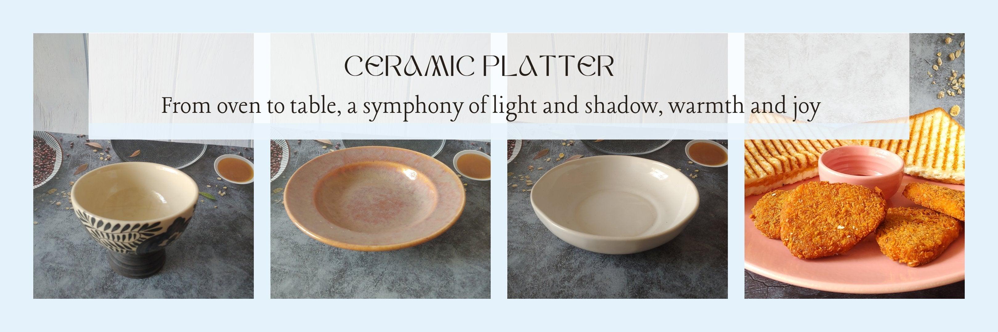 Ceramic Plates and Platters - Hand painted Serving Dishes – Grey Pottery