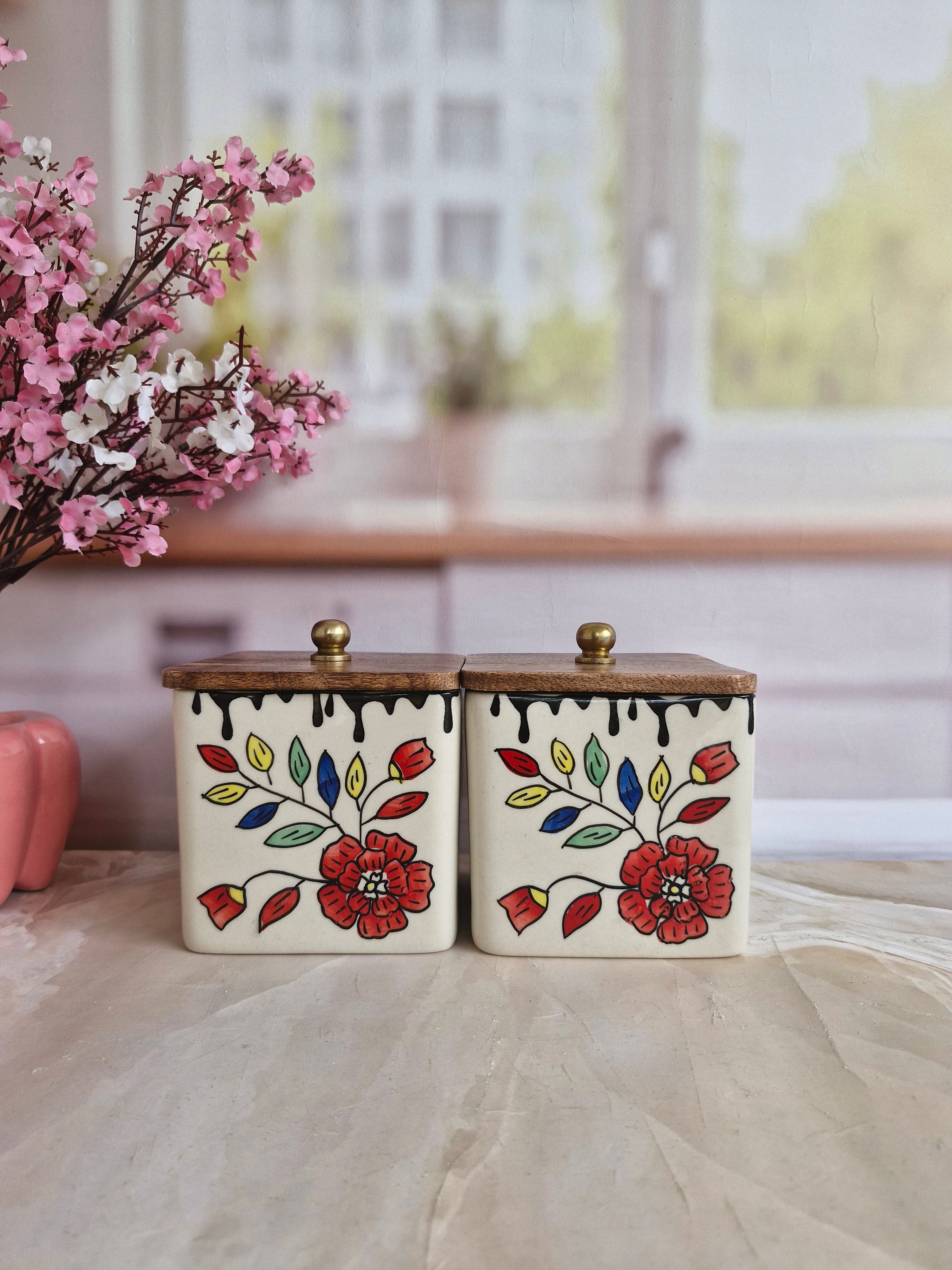 Artisan Floral Designs with Love Retreat Ceramic Containers (1/2 kg) A ...